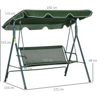 China Outdoor Garden Metal Frame Patio Swing Chair with Canopy and Stylish Design for sale