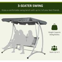 China 190L x 130W x 172H cm Garden Hammock Bench Swing with Adjustable Canopy by AJUNION for sale