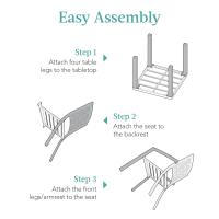 China Outdoor Furniture AJUNION Modern Steel KD Frame Garden Set Stackable Chair Bistro Set for sale