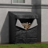 China High Capacity W110 x D70 x H145cm Firewood Rack Storage Log Holder for Indoor Outdoor for sale