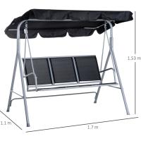 China 170W x 153H cm Metal Outdoor Swing Chair Garden Bench Hanging Hammock Chair Porch Swing for sale
