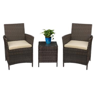 China Outdoor Furniture Set with Stackable Armchairs and Synthetic Rattan Wicker Chairs for sale