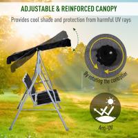 China 170W x 153H cm Metal Outdoor Swing Chair Garden Bench Hanging Hammock Chair Porch Swing for sale