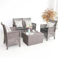 China Transform Your Patio into a Nordic Paradise with Plastic Dinning Table and Chair Set for sale