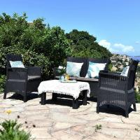 China Transform Your Patio into a Nordic Paradise with Plastic Dinning Table and Chair Set for sale