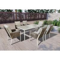 China Modern Outdoor Table and Chairs Set for Restaurant Dining AJUNION Aluminum Dining for sale