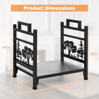 China Durable Metal Firewood Rack for Decorative Fireplace Log Storage W33 x D45 x H44cm for sale
