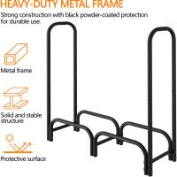 China AJUNION Firewood Log Holder Rack for Indoor and Outdoor Storage W123 x D34 x H124.5cm for sale