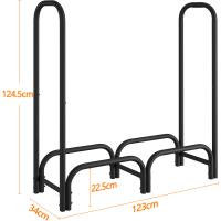 China AJUNION Firewood Log Holder Rack for Indoor and Outdoor Storage W123 x D34 x H124.5cm for sale