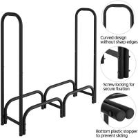 China AJUNION Firewood Log Holder Rack for Indoor and Outdoor Storage W123 x D34 x H124.5cm for sale