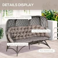 China Outdoor Standing W85xL205xH142cm Garden Egg Chair with Hollow Basket Design and Modern Style for sale