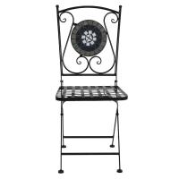 China Sturdy Iron Garden Balcony Bistro Set with Modern Design Style and Ceramic Tile Coating for sale