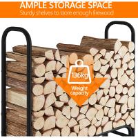 China AJUNION Firewood Log Holder Rack for Indoor and Outdoor Storage W123 x D34 x H124.5cm for sale