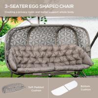 China Outdoor Standing W85xL205xH142cm Garden Egg Chair with Hollow Basket Design and Modern Style for sale