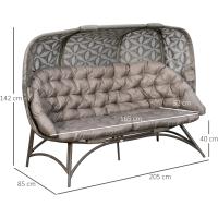 China Outdoor Standing W85xL205xH142cm Garden Egg Chair with Hollow Basket Design and Modern Style for sale