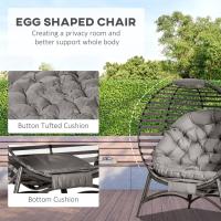 China Upgrade Your Patio with AJUNION 2 Seater Egg Chair Foldable Steel Frame Modern Design for sale