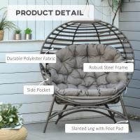China Upgrade Your Patio with AJUNION 2 Seater Egg Chair Foldable Steel Frame Modern Design for sale