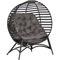 China Upgrade Your Patio with AJUNION 2 Seater Egg Chair Foldable Steel Frame Modern Design for sale