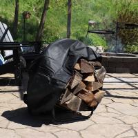China Indoor and Outdoor Firewood Rack AJUNION Round Log Holder 3.72kg Powder Coated Steel for sale