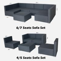 China Outdoor Indoor Patio Garden Balcony Pool Furniture Woven Rattan Sectional Modular Set for sale