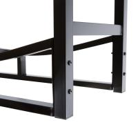 China 30inch Heavy Duty Firewood Rack Power Coated Steel Log Holder for Fireplace Decoration for sale
