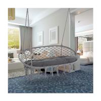 China Outdoor Garden Patio Double Seat Hammock Chair Handmade with Cotton Rope Mail Packing for sale