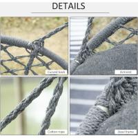China Outdoor Garden Patio Double Seat Hammock Chair Handmade with Cotton Rope Mail Packing for sale