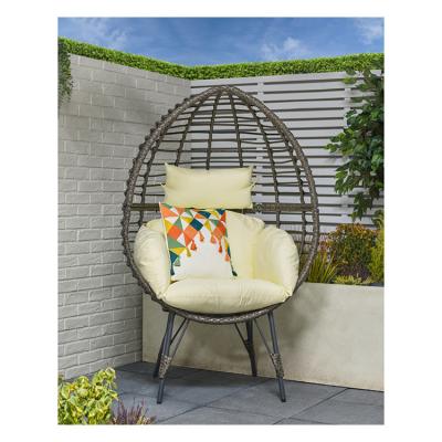 China Outdoor PE Rattan Egg Chair with Cushion Enjoy Your Outdoor Space in Comfort for sale