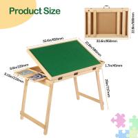 China Puzzle Board Cover Wooden Folding Drawers Jigsaw Puzzle Table with Legs 1500pcs AJUNION for sale