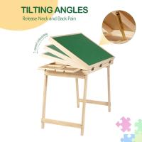 China Puzzle Board Cover Wooden Folding Drawers Jigsaw Puzzle Table with Legs 1500pcs AJUNION for sale