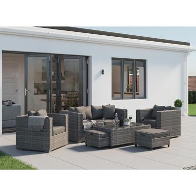 China Outdoor Sectional Sofa Patio Conversation Set with Modern Design Wicker Rattan Style for sale