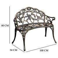 China Metal Type Aluminum Love Seat Bench for Outdoor Patio Garden Balcony in Modern Design for sale