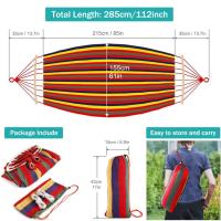 China Outdoor Indoor Garden Camping Portable Folding Ultralight Canvas Hanging Tree Swing Hammock for sale