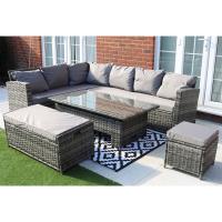 China General Outdoor Furniture AJUNION All Weather Garden Sectional Sofa with Rising Table for sale