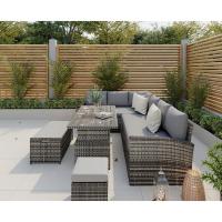 China General Outdoor Furniture AJUNION All Weather Garden Sectional Sofa with Rising Table for sale