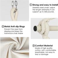 China 127*122*2.5cm Outdoor Garden Camping Patio Folding Portable Children Cotton Hanging Rope Swing Hammock Chair for sale