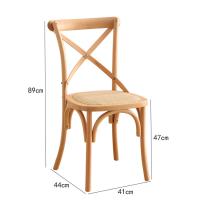 China Garden Chair Hotel Outdoor Wood Dining Crossback Chair for Wedding Party Banquet Events for sale
