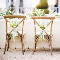 China Garden Chair Hotel Outdoor Wood Dining Crossback Chair for Wedding Party Banquet Events for sale