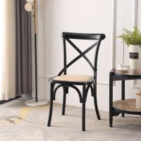 China Garden Chair Hotel Outdoor Wood Dining Crossback Chair for Wedding Party Banquet Events for sale