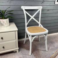 China Garden Chair Hotel Outdoor Wood Dining Crossback Chair for Wedding Party Banquet Events for sale