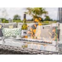 China Modular Furniture Wicker Rattan Outdoor Set with Fire Pit Table AJUNION Garden Design for sale
