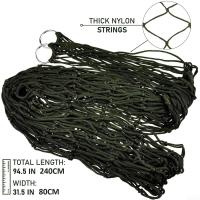 China Outdoor Indoor Garden Camping Farmhouse Style Portable Folding Nylon Rope Net Mesh Single Hammock Design for sale