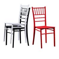 China Hotel Outdoor Stackable Resin Napoleon Tiffany Chiavari Dining Chair with Custom Logo for sale