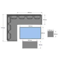 China Outdoor Garden Set with Storage Bench AJUNION 9 Seater Rattan Sectional Corner Sofa for sale