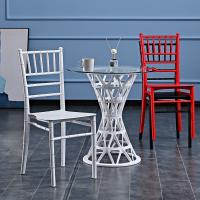 China Hotel Outdoor Stackable Resin Napoleon Tiffany Chiavari Dining Chair with Custom Logo for sale