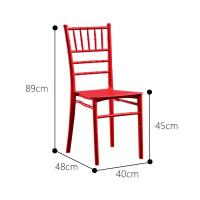 China Hotel Outdoor Stackable Resin Napoleon Tiffany Chiavari Dining Chair with Custom Logo for sale