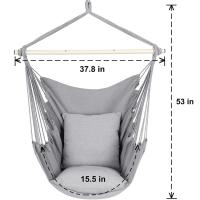 China Park Outdoor Garden Camping Patio Folding Portable Cotton Hanging Rope Hammock Swing Chair for sale