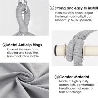 China Park Outdoor Garden Camping Patio Folding Portable Cotton Hanging Rope Hammock Swing Chair for sale