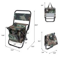 China Lightweight Folding Backrest Stool Portable Camouflage Beach Seat Chair with Bag for sale