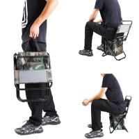 China Lightweight Folding Backrest Stool Portable Camouflage Beach Seat Chair with Bag for sale
